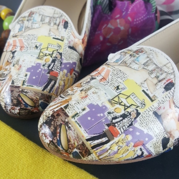 ViVi G. | Shoes | Vivi G Italian Leather Smoking Flats Multicolor ...